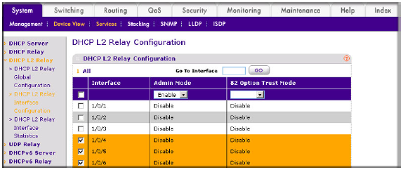 How do I enable a DHCP L2 relay using the web interface on my managed switch? - NETGEAR Support